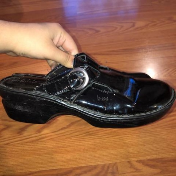 boc | Shoes | Boc Black Patent Leather Nurse Shoes Clogs | Poshmark